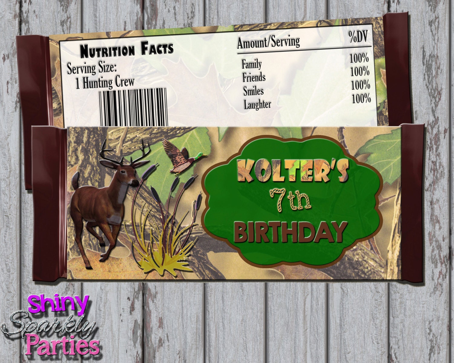 HUNTING CANDY WRAPPERS Hunting Birthday Party Favors Camo | Etsy