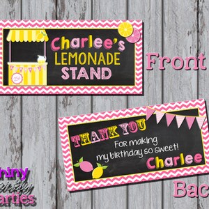 LEMONADE TREAT BAG Toppers, Lemonade Stand, Lemonade Birthday Party ...