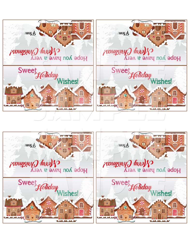 GINGERBREAD House TREAT BAG Toppers, Christmas Treat Bag Toppers ...