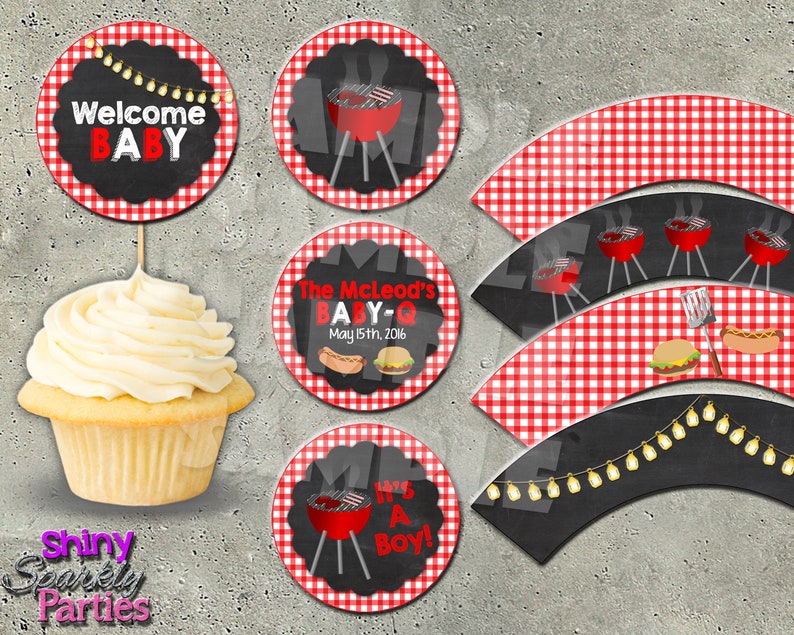 BABYQ PARTY PACKAGE, Printable Baby Shower Decorations, Barbecue ...
