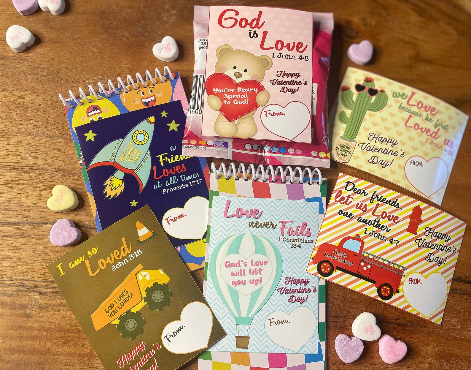 BIBLE VERSE VALENTINES, Bible Scripture Cards, Classroom Valentines ...