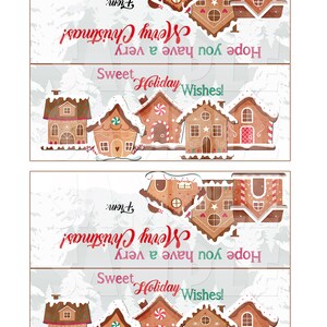 GINGERBREAD House TREAT BAG Toppers, Christmas Treat Bag Toppers ...