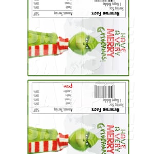Grinch Candy Bar Wrappers, Grinch Birthday, Diy Christmas Treats, Gift ...