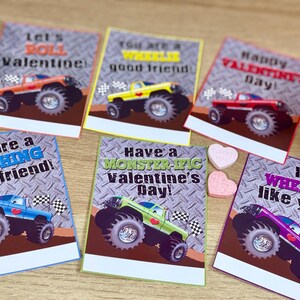 MONSTER TRUCK VALENTINES - Valentines for School - Valentine's Day ...
