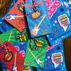 POP ROCK VALENTINES, Guitar Valentine Tags, Rockstar Valentine Tags ...