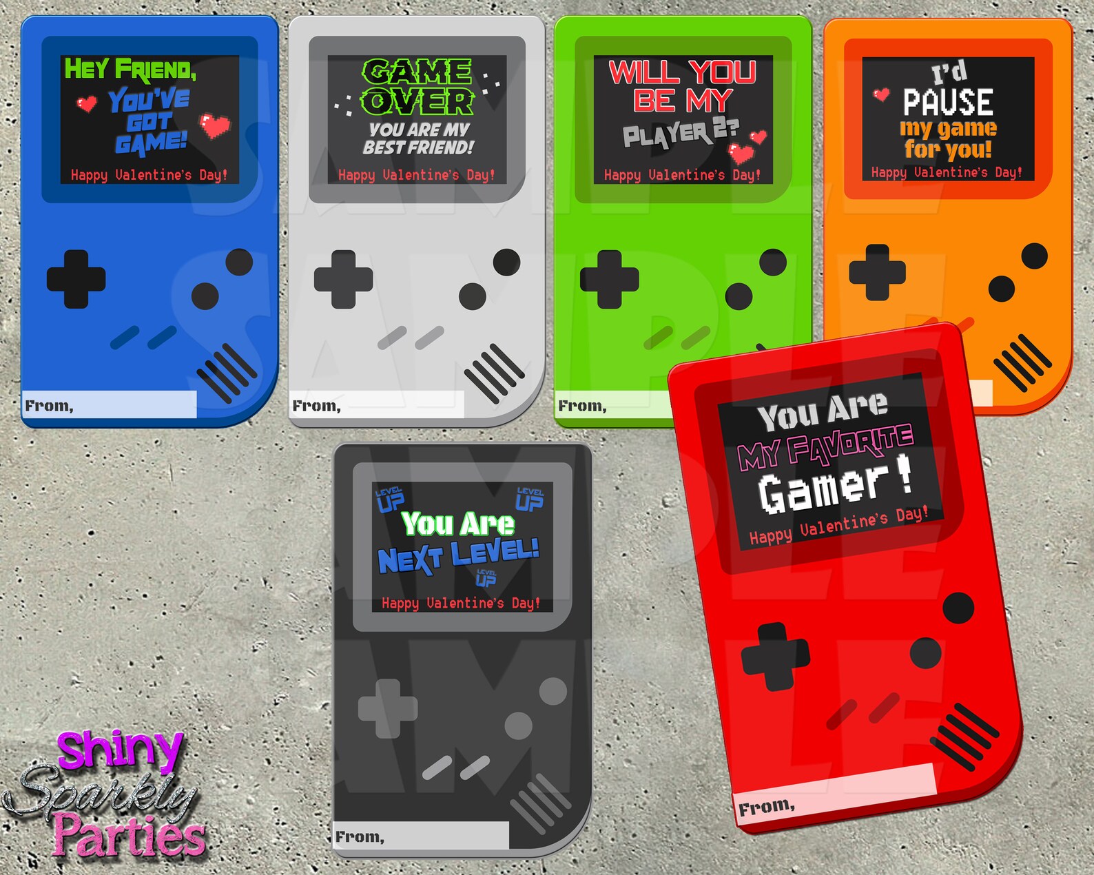 VIDEO GAME VALENTINES, Gaming Valentine Cards, Boys Valentines, Gamer ...