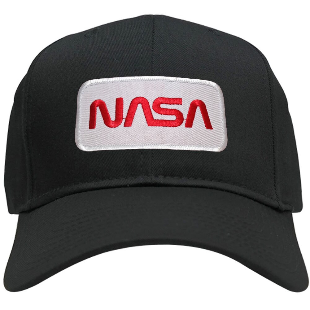 NASA Worm Red Text Embroidered Iron on Patch Snapback Baseball Cap (27 ...