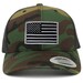 American Flag Patch Snapback Trucker Mesh Cap Camo - Etsy