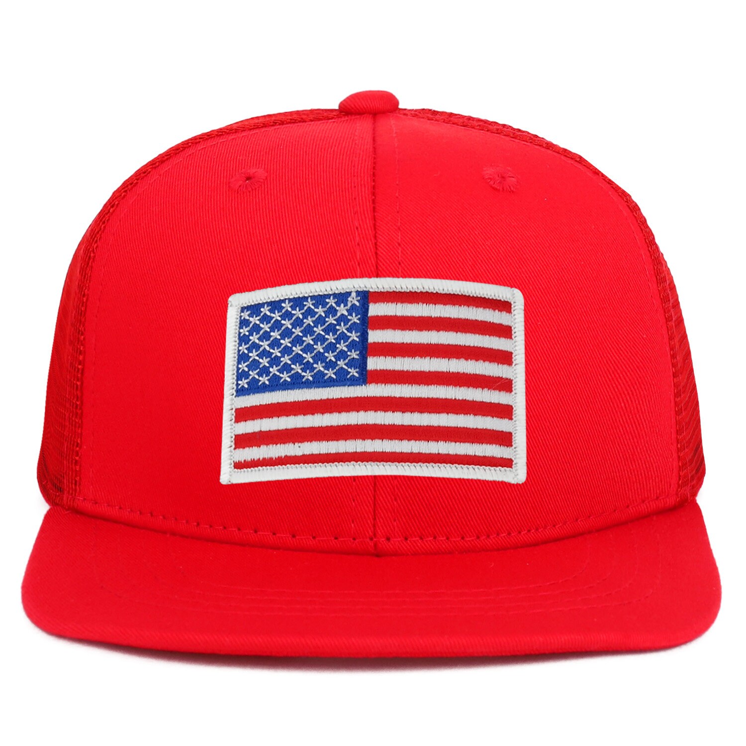 Youth Kid's White American Flag Patch Flat Bill Snapback Trucker Cap - Etsy
