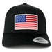 FLEXFIT American Flag Patch Snapback Trucker Mesh Cap (6606-BLACK) - Etsy