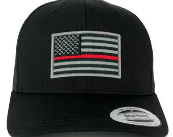 American Flag Patch Snapback Trucker Mesh Cap Camo | Etsy