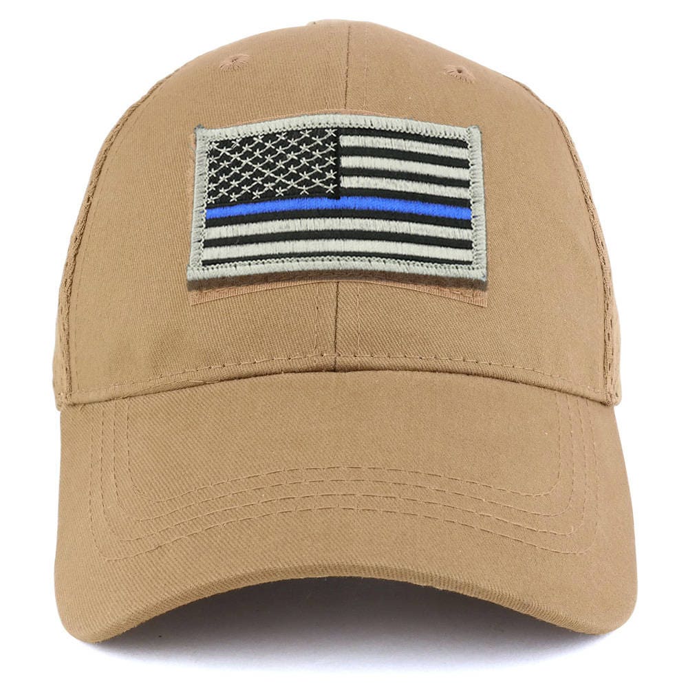 USA Thin Blue Line Flag Tactical Patch Cotton Adjustable | Etsy