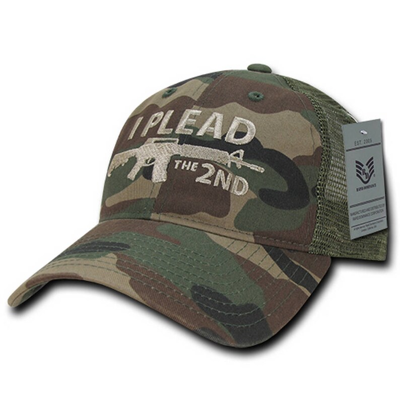 I Plead the 2nd Embroidered Unstructured Mesh Back Cotton Cap | Etsy