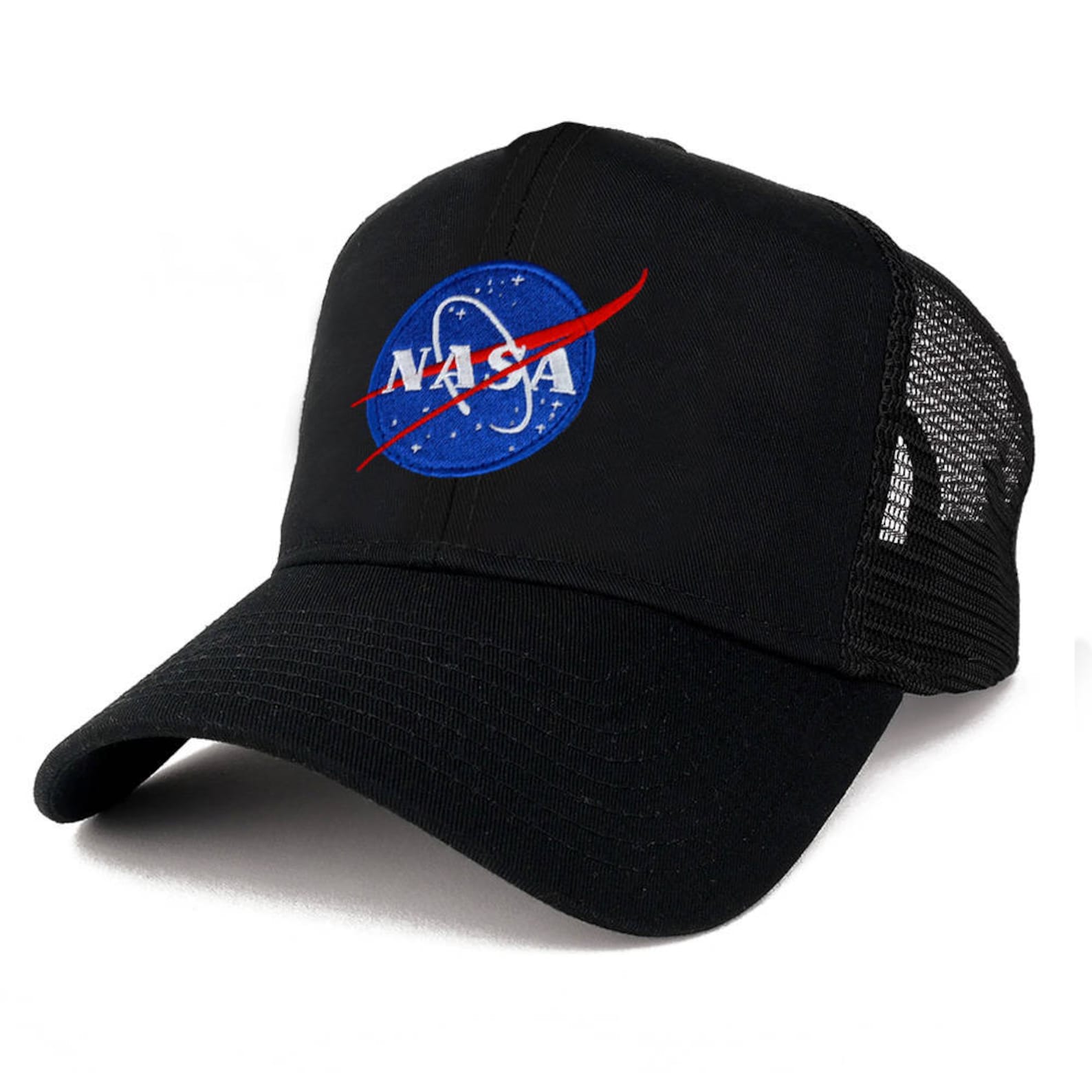 XXL Oversize Nasa Small Insignia Logo Patch Mesh Back Trucker - Etsy