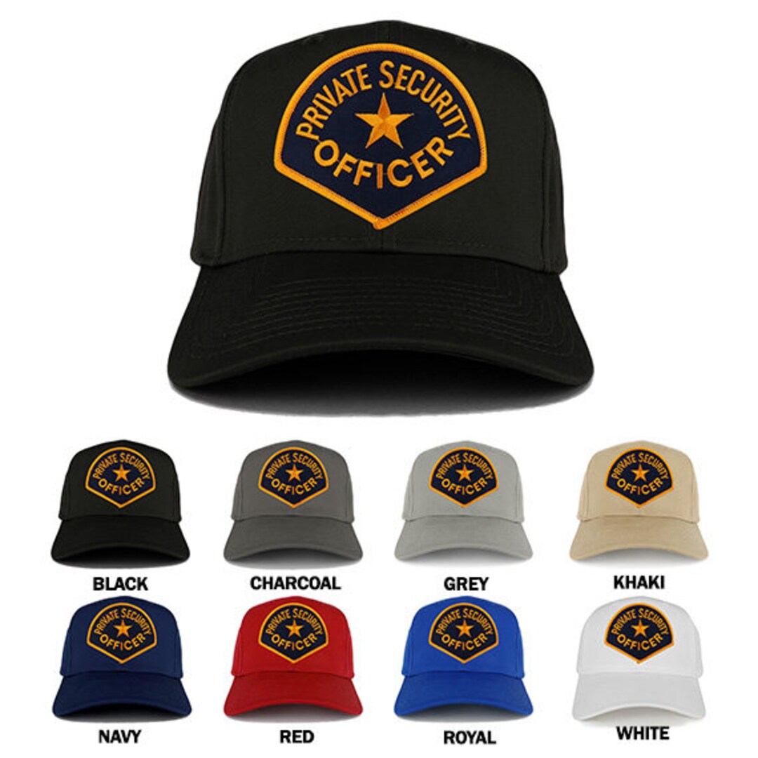 Private Security Officer Large Navy Gold Embroidered Patch Adjustable ...