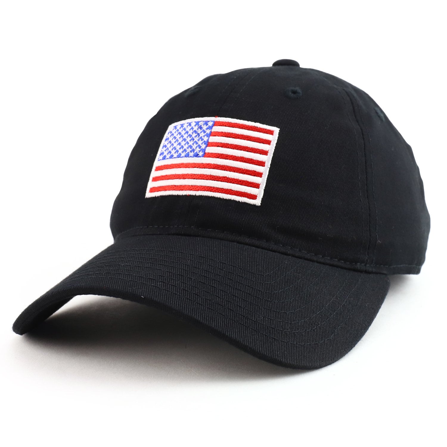 American Flag Embroidered Washed Soft Cotton Fitting Cap - Etsy