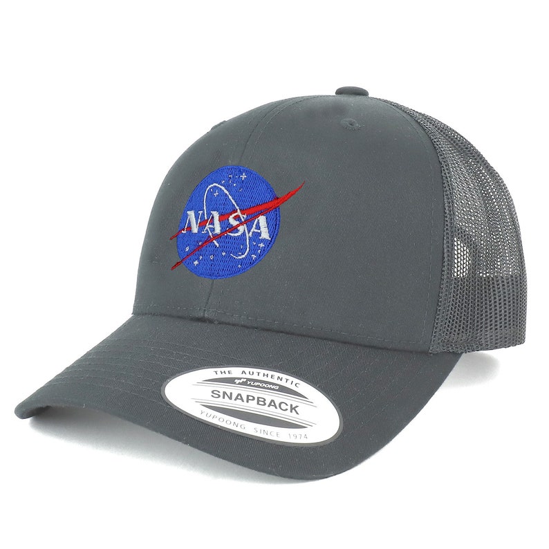 Oversize XXL NASA Insignia Logo Embroidered Retro Trucker Mesh | Etsy