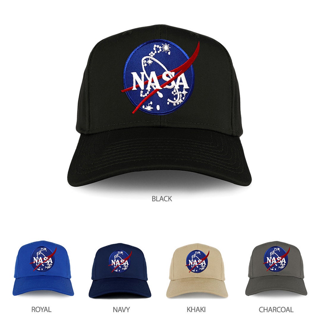 XXL Oversize Nasa Insignia Logo Iron on Patch Solid Baseball Cap (27 ...