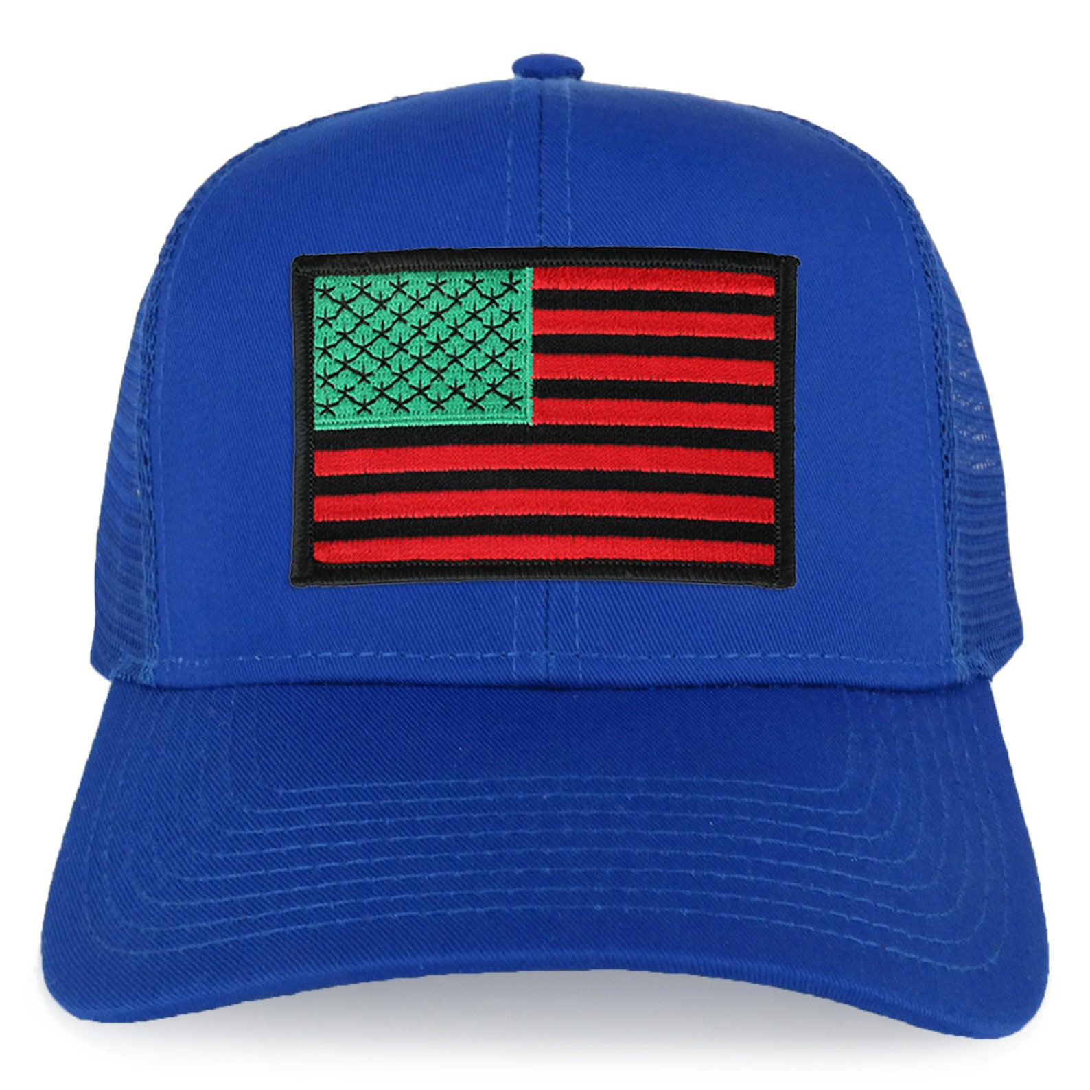 Xxl Oversize Red Green Black Usa Flag Patch Mesh Back Trucker Baseball ...