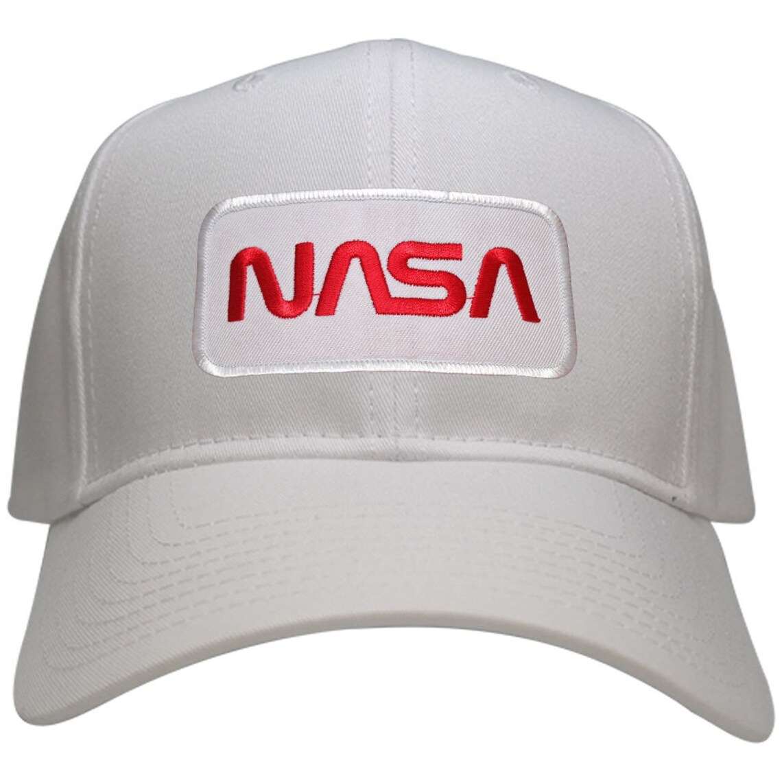 NASA Worm Red Text Embroidered Iron on Patch Snapback Baseball Cap (27 ...