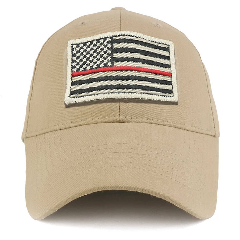 Usa Stone Thin Red Flag Tactical Patch Cotton Adjustable | Etsy