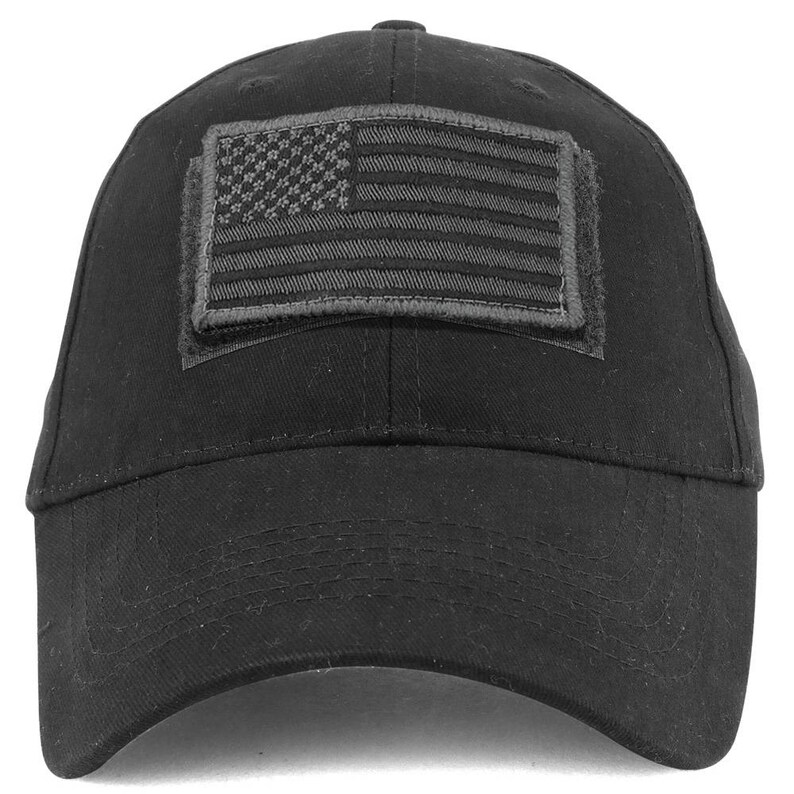 USA Grey Flag Tactical Patch Cotton Adjustable Baseball Cap - Etsy