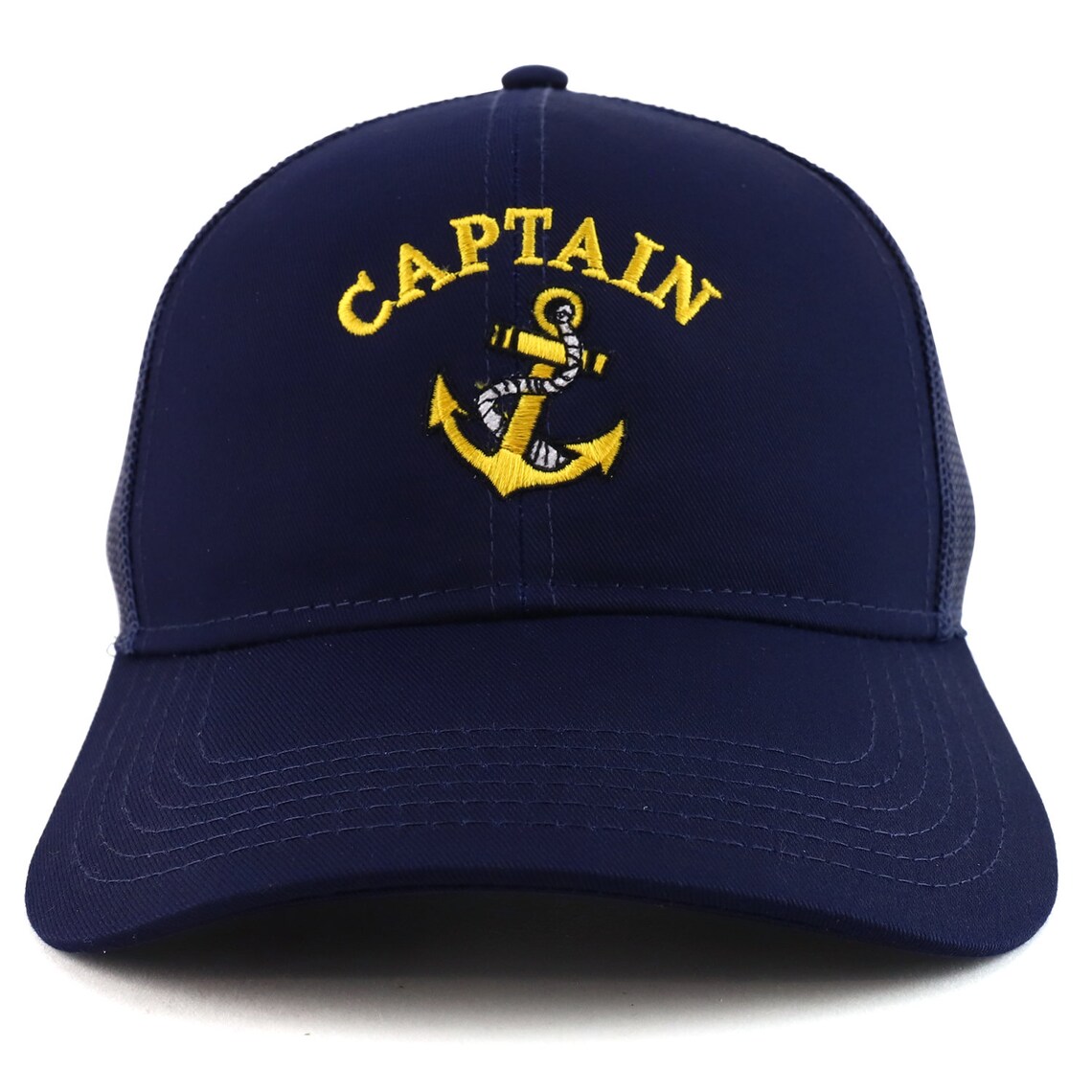Captain Ships Anchor Embroidered Trucker Mesh Cap 3 Colors | Etsy