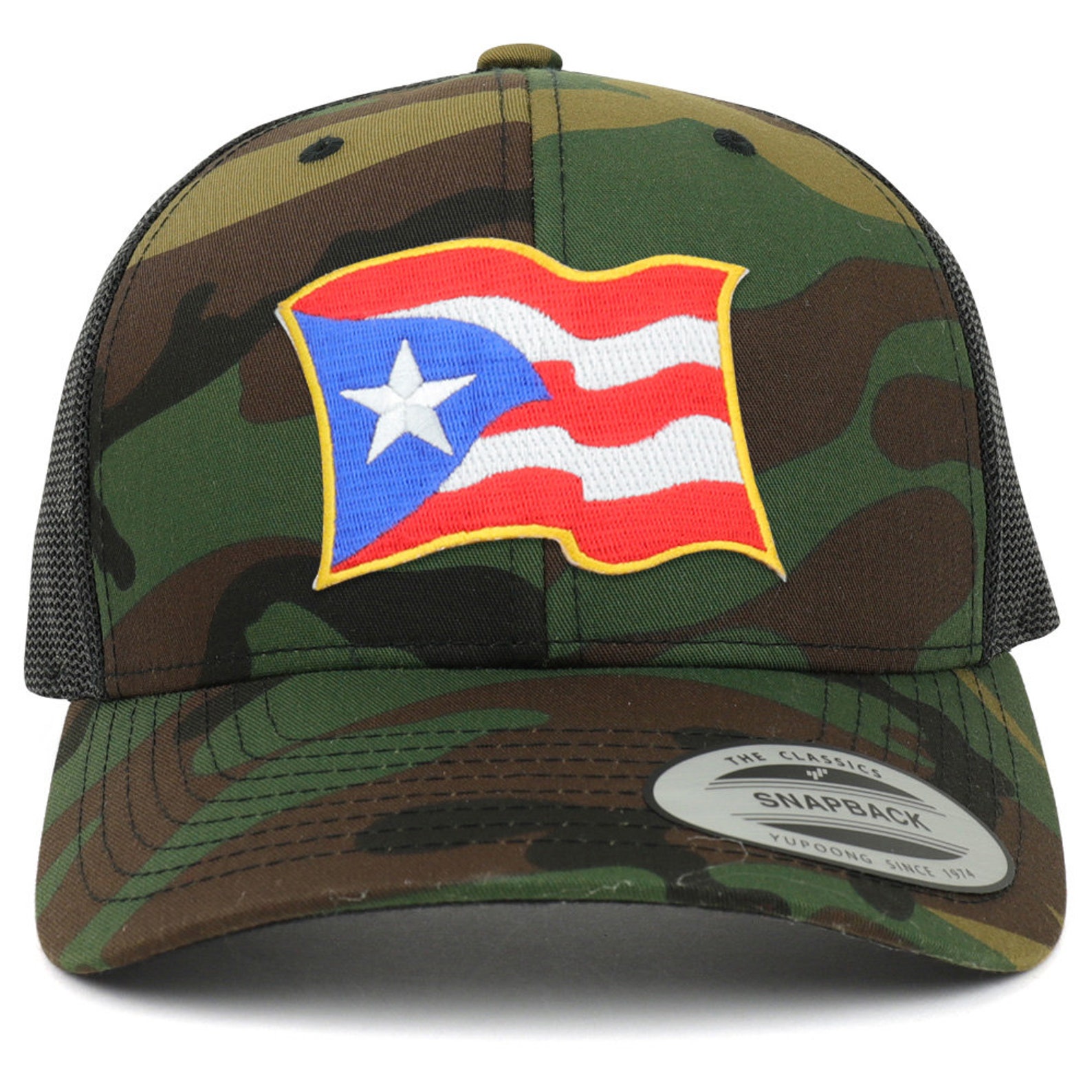 Puerto Rico Waving Flag Patch Mesh Trucker Cap 6606-PRWAVING - Etsy