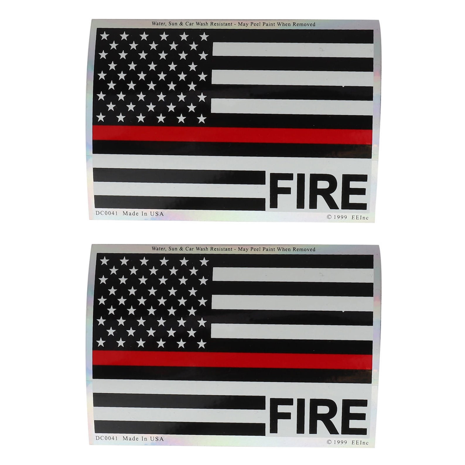 Made in USA Thin Red Line Fire USA Flag Patriotic Stickers 2 - Etsy