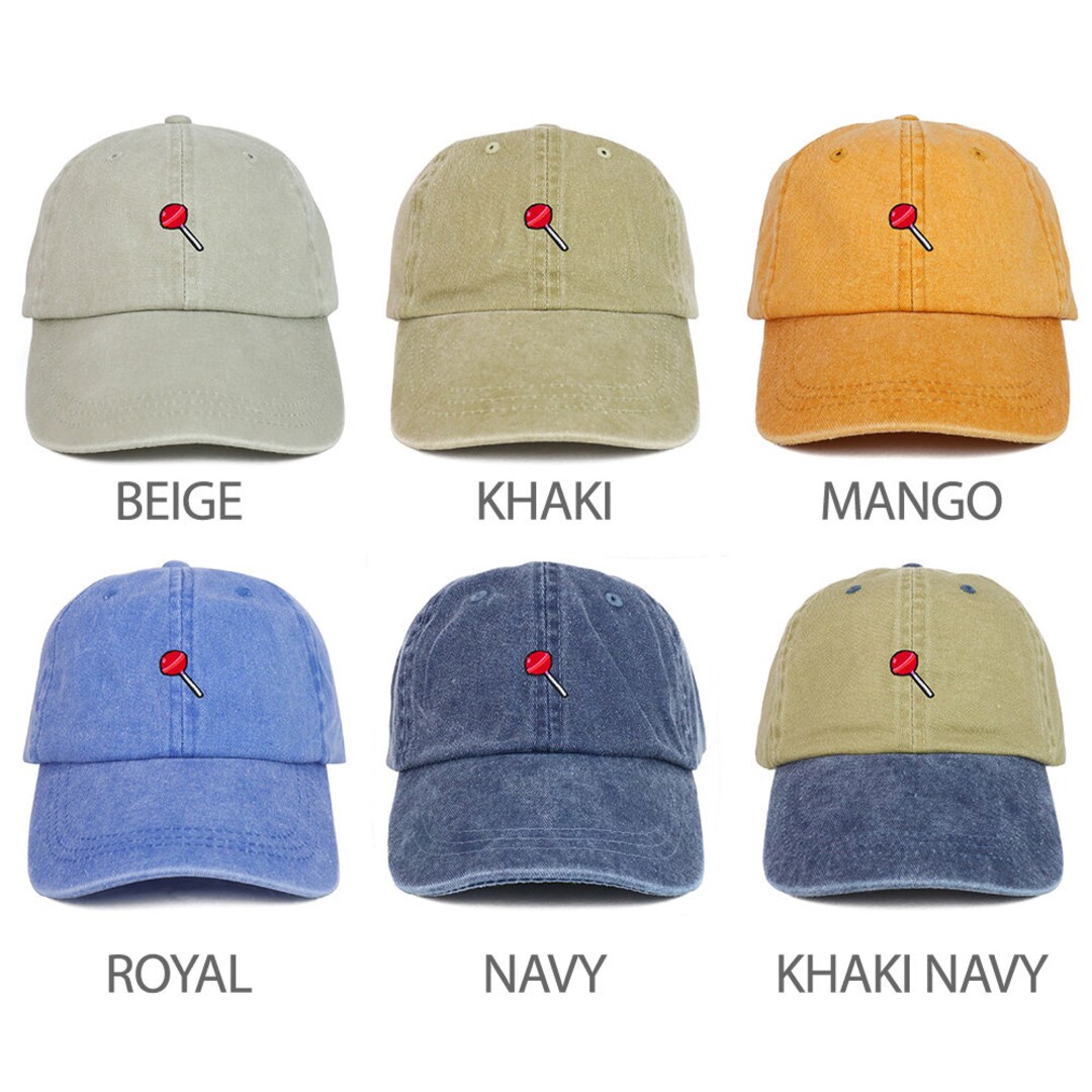 Youth Kid's Lollipop Patch Pigment Dyed Soft Cotton Washed Low Profile ...