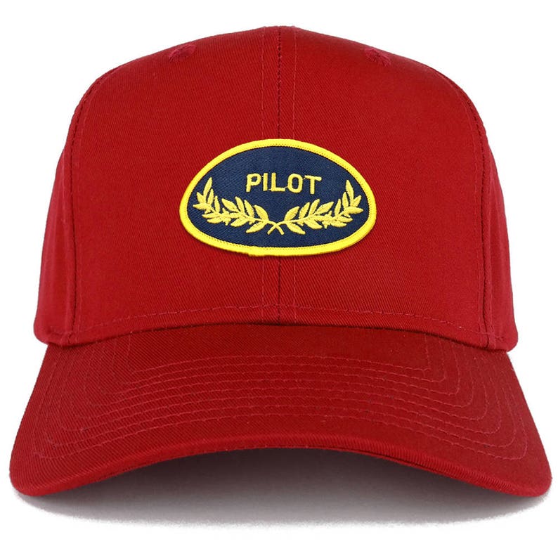 Pilot Oak Leaf Oval Embroidered Patch Snapback Baseball Cap (27-079 ...