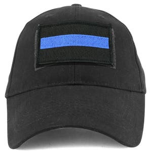 One Thin Blue Line Tactical Patch Cotton Adjustable Baseball Cap (EC ...
