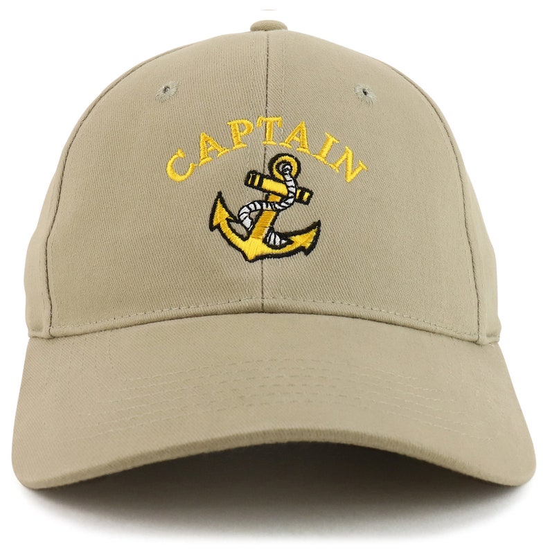 Captain Anchor Embroidered Deluxe 100% Cotton Cap - FREE SHIP - Etsy