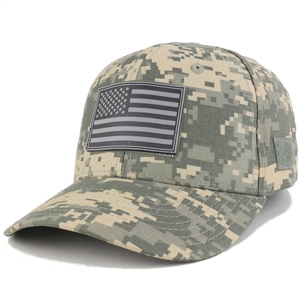 USA Patriotic Black 2 American Flag Rubber Tactical Patch | Etsy