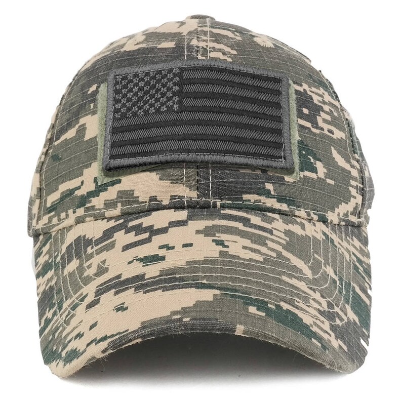 USA Grey Flag Tactical Patch Cotton Adjustable Baseball Cap - Etsy