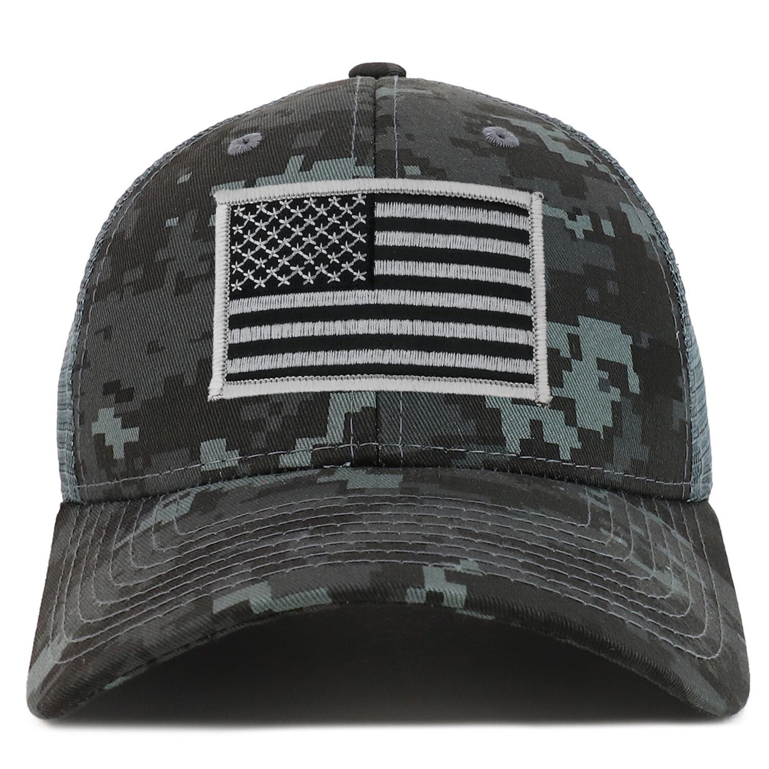 Black Grey American Flag Patch Camouflage Structured Mesh - Etsy