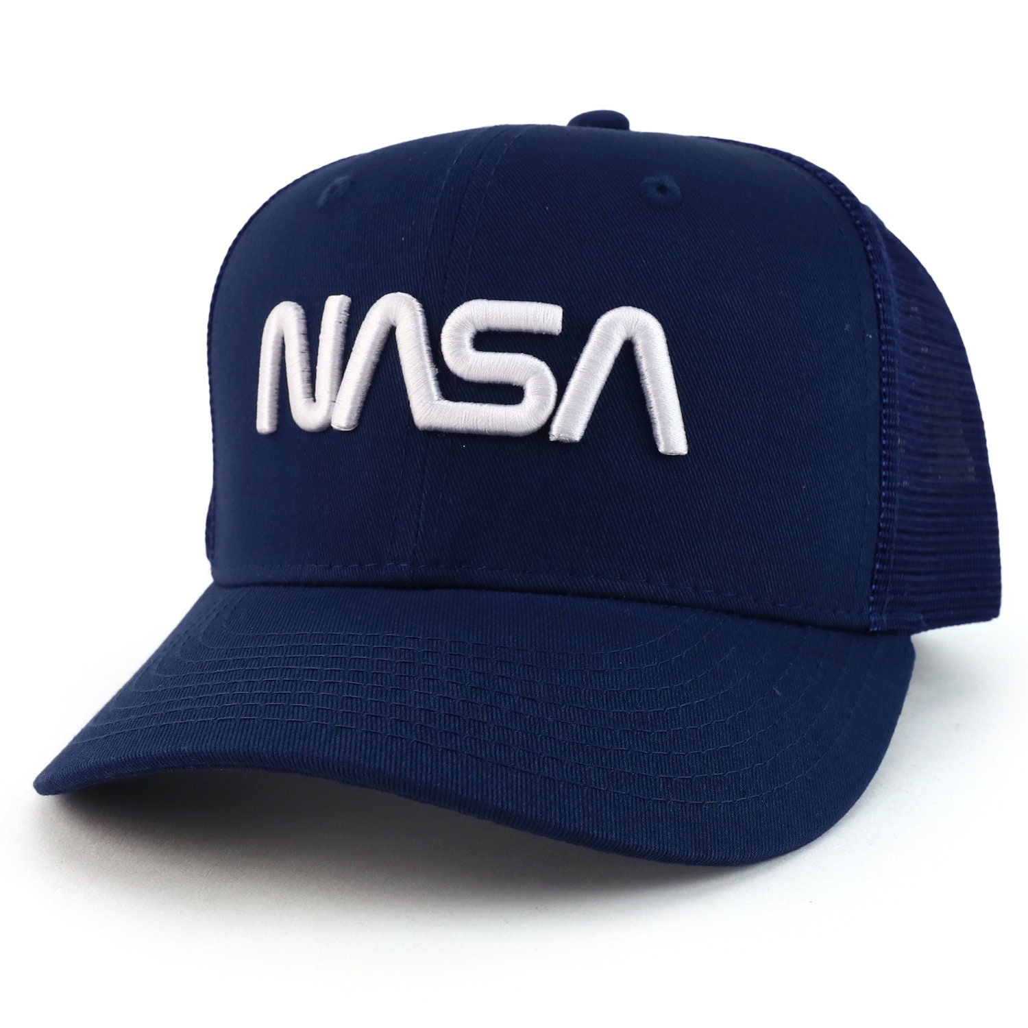 Officially Licensed NASA Worm 3D Puff Embroidered Trucker Mesh - Etsy