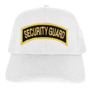 Security Guard Tab Embroidered Iron on Patch Adjustable Trucker Mesh ...