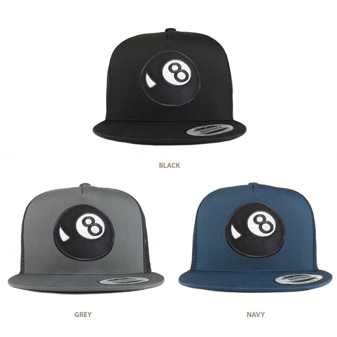 5 Panel Magic 8 Ball Patch Flatbill Mesh Cap (6006-8BL) - Etsy