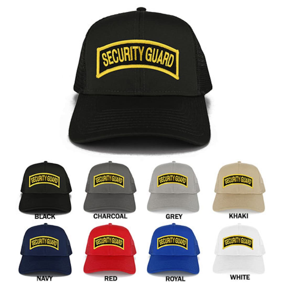Security Guard Tab Embroidered Iron on Patch Adjustable Trucker Mesh ...
