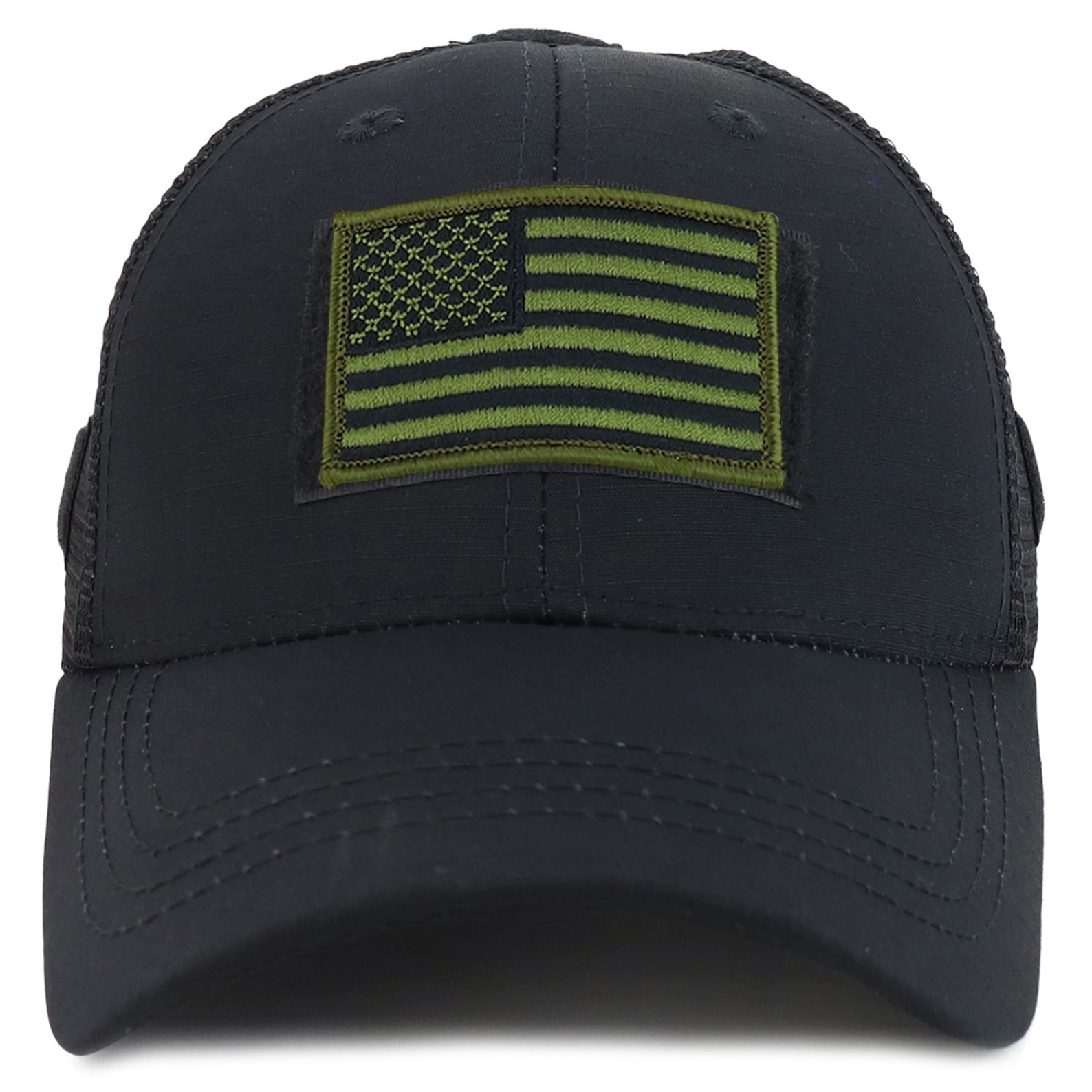 American Flag Olive Tactical Embroidered Patch Trucker Mesh - Etsy