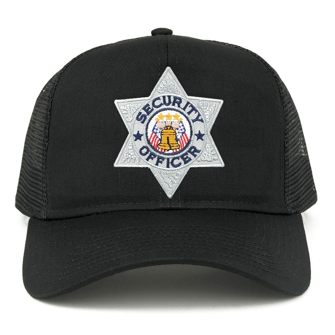 Security Officer Silver Embroidered Iron on Patch Adjustable Mesh ...