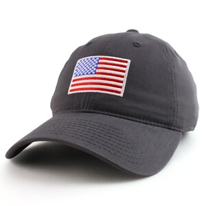American Flag Embroidered Washed Soft Cotton Fitting Cap (A03-USA) - Etsy
