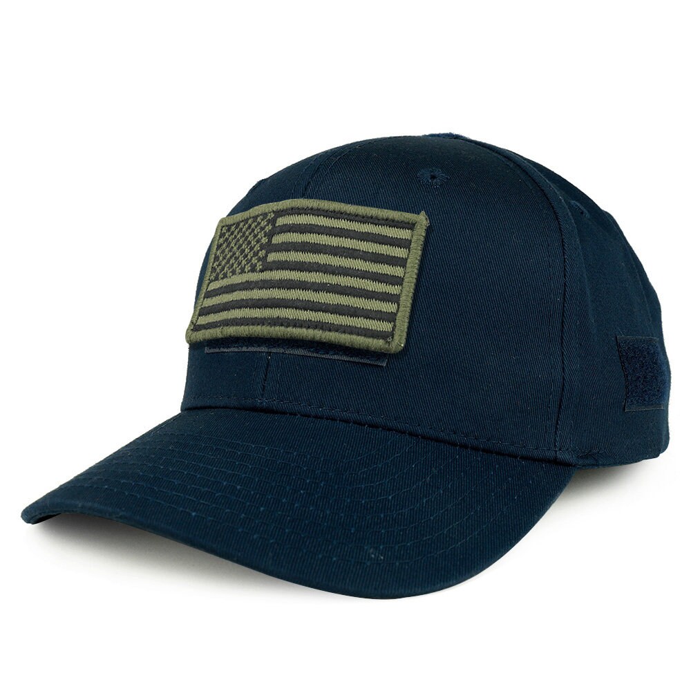 USA Olive Flag Tactical Patch Structured Baseball Cap | Etsy