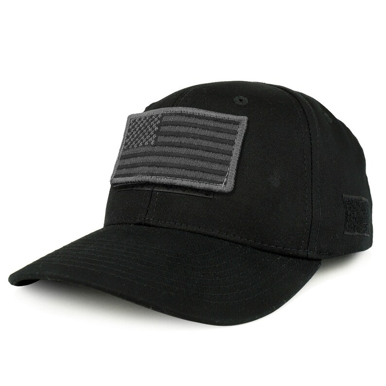 USA Grey Flag Tactical Patch Structured Operator Baseball Cap - Etsy