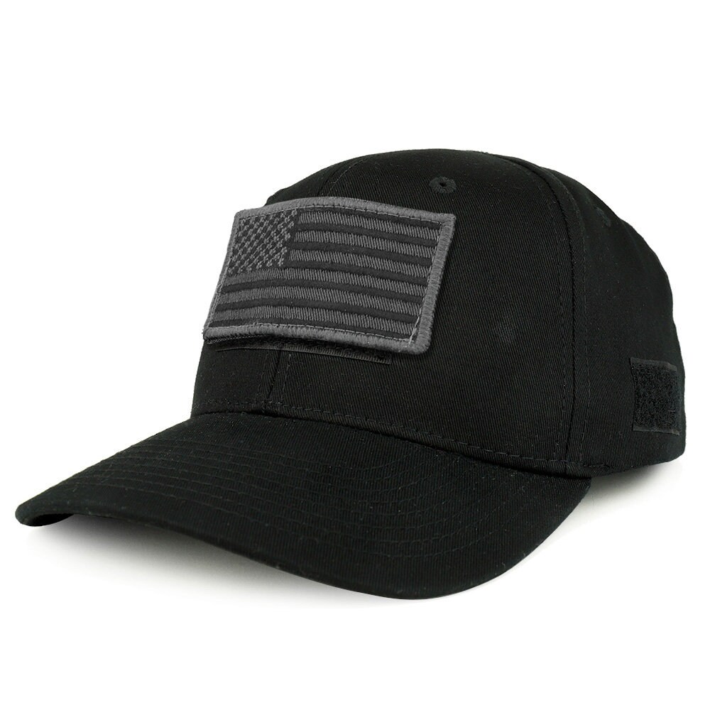 USA Grey Flag Tactical Patch Structured Operator Baseball Cap | Etsy