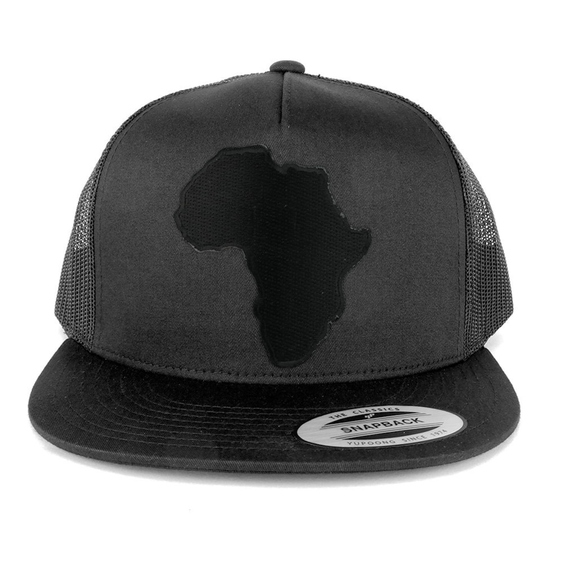 Oversize XXL Solid Black Africa Map Patch 5 Panel Flatbill - Etsy