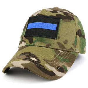 One Thin Blue Line Tactical Patch Cotton Adjustable Baseball Cap (EC-37789) - Etsy