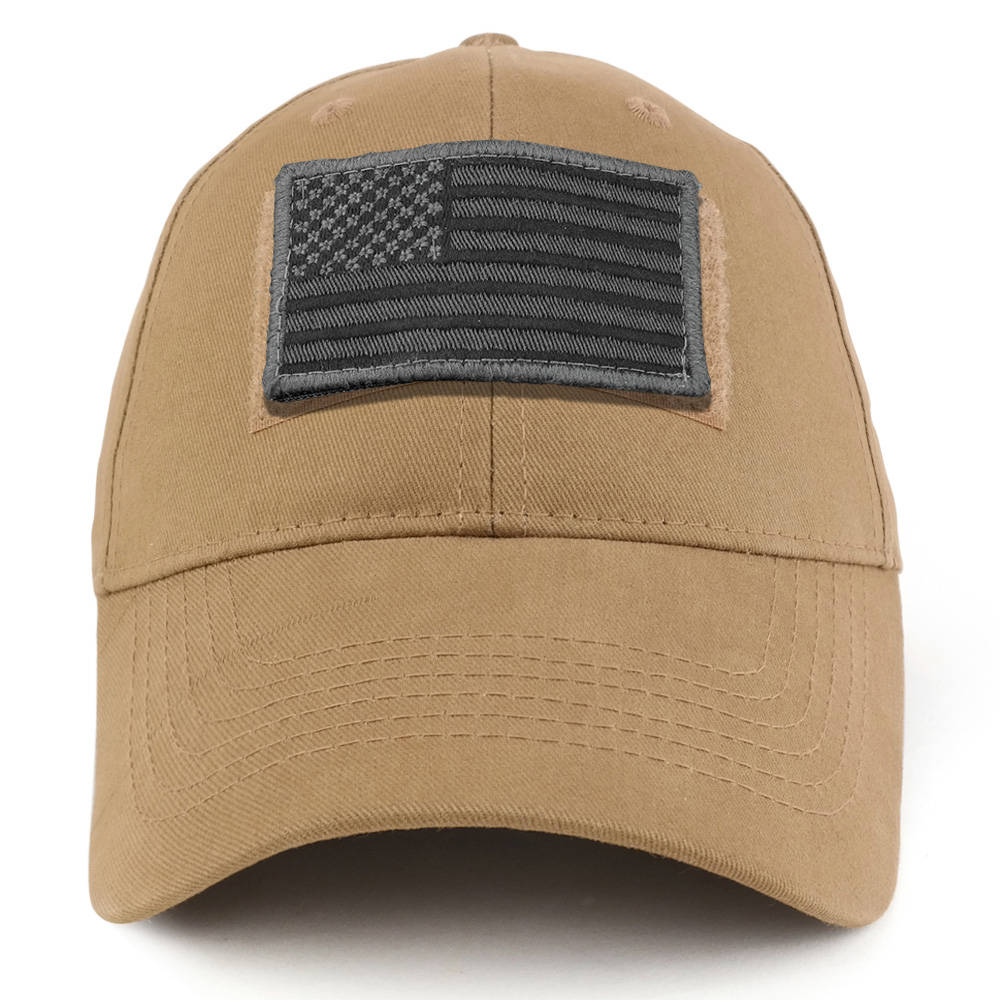 USA Grey Flag Tactical Patch Cotton Adjustable Baseball Cap | Etsy