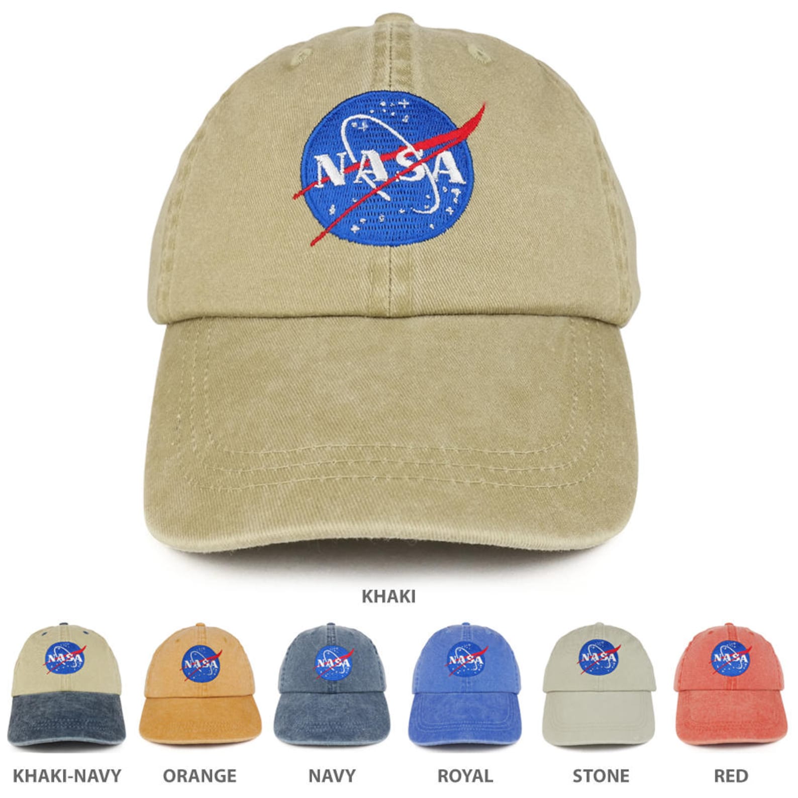 Youth NASA Insignia Embroidered Soft Washed Cotton Twill Cap | Etsy